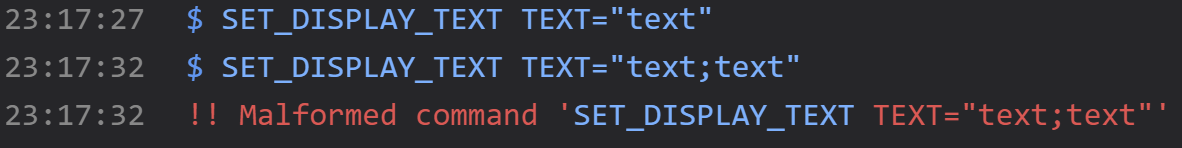 SET_DISPLAY_TEXT raises "malformed command" error if MSG contains ";" · Issue #5624 · Klipper3d ...