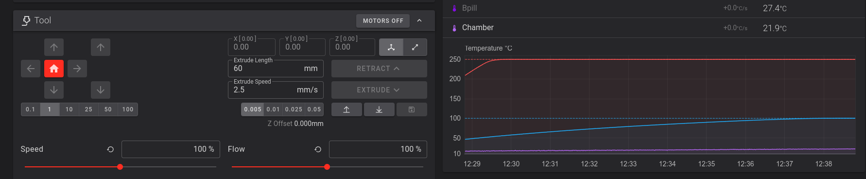 Retract/Extrude buttons are greyed out even with hotend at printing temperature · Issue #937 ...