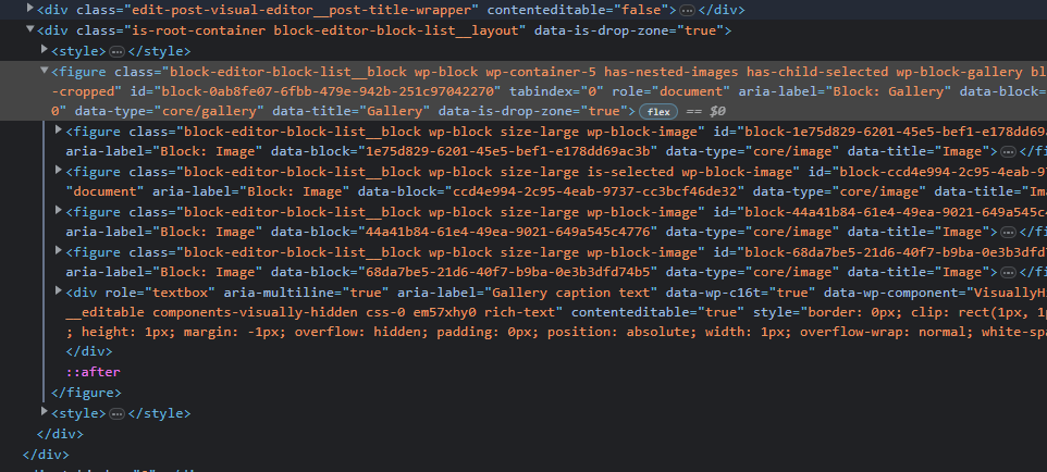 core/gallery has nested figure tag in editor · Issue #47155 · WordPress/gutenberg · GitHub
