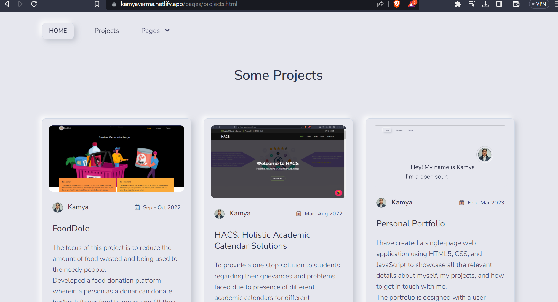 GitHub - KAMYAVERMA/Portfolio: https://kamyaverma.netlify.app/