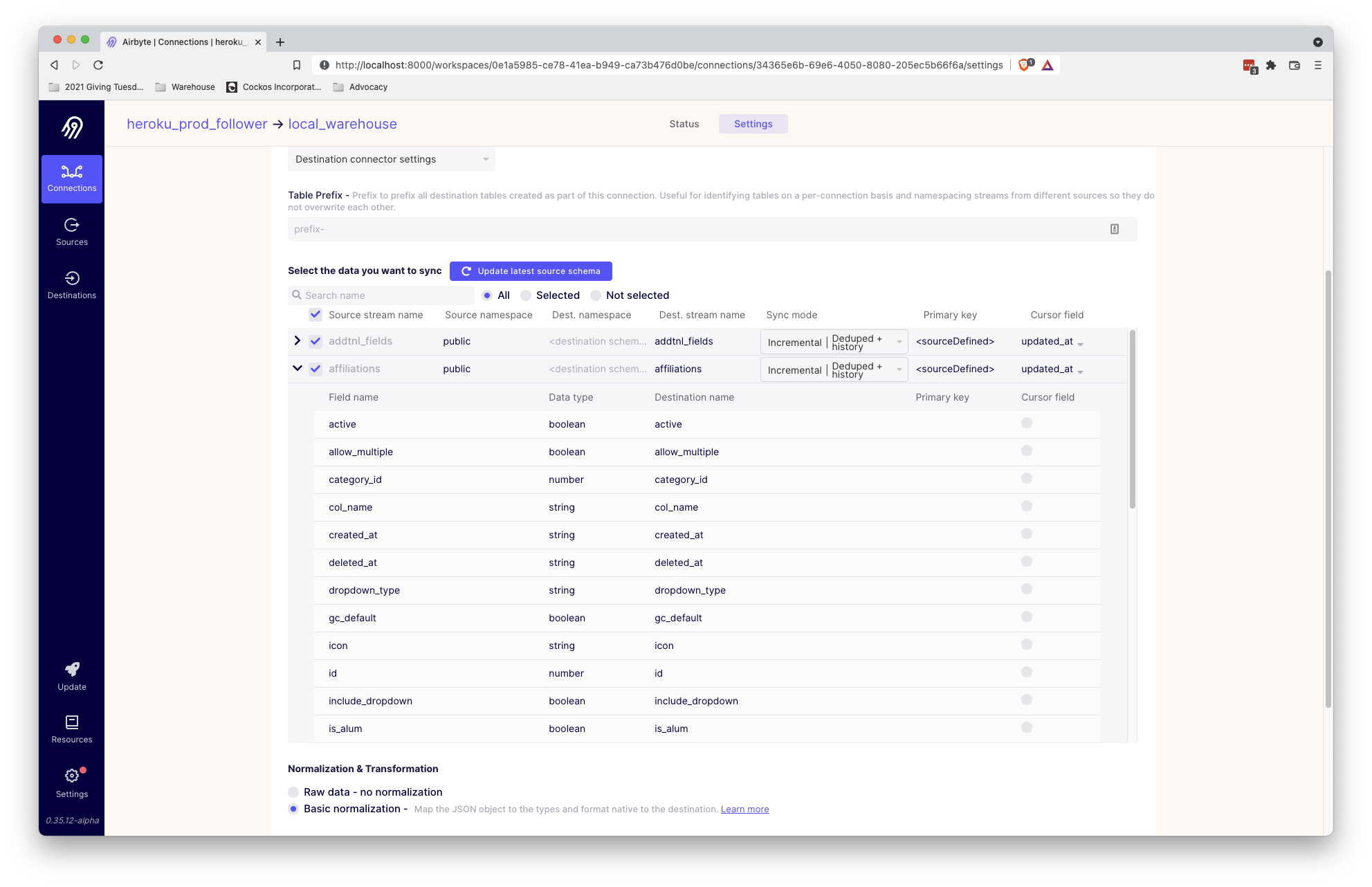 🐛 Destination Postgres: Reset Doesn't Handle Source Schema Changes, e.g. doesn't really reset ...