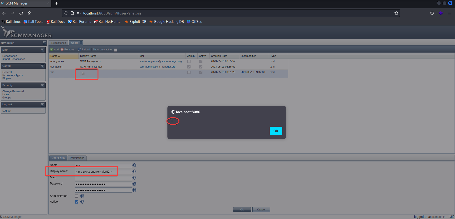 GitHub - n3gox/CVE-2023-33829: Proof of Concept about a XSS Stored in SCM Manager 1.2