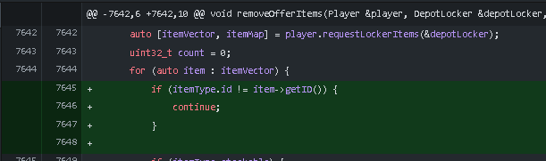 Item not removed while creating market offer - cloning possibility · Issue #538 · opentibiabr ...