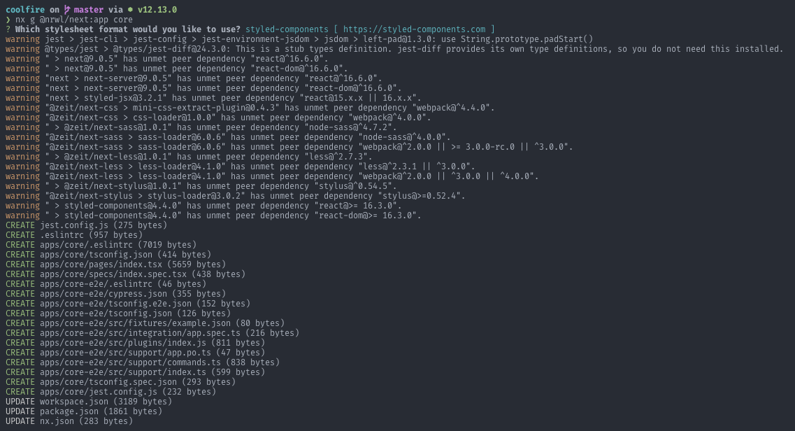 Next.js app created without adding React dependency · Issue #2064 · nrwl/nx · GitHub
