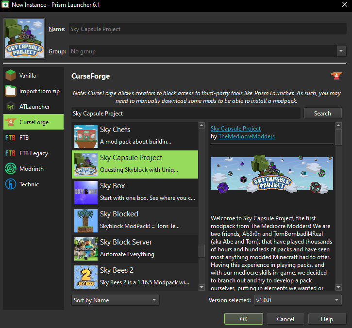 Search function doesn't give exact result first · Issue #738 · PrismLauncher/PrismLauncher · GitHub