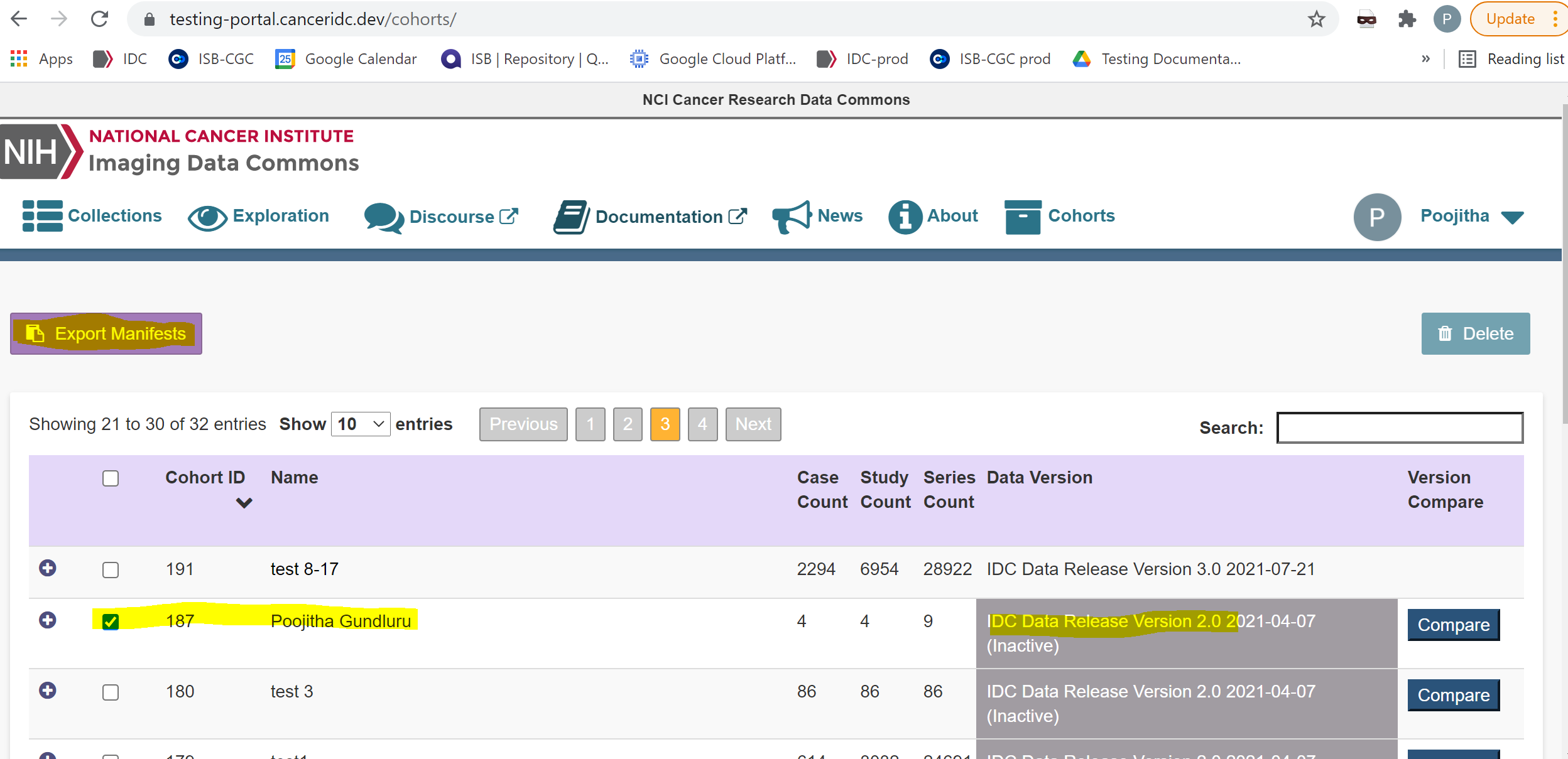 Unable to export a cohort from an earlier data version · Issue #711 · ImagingDataCommons/IDC ...