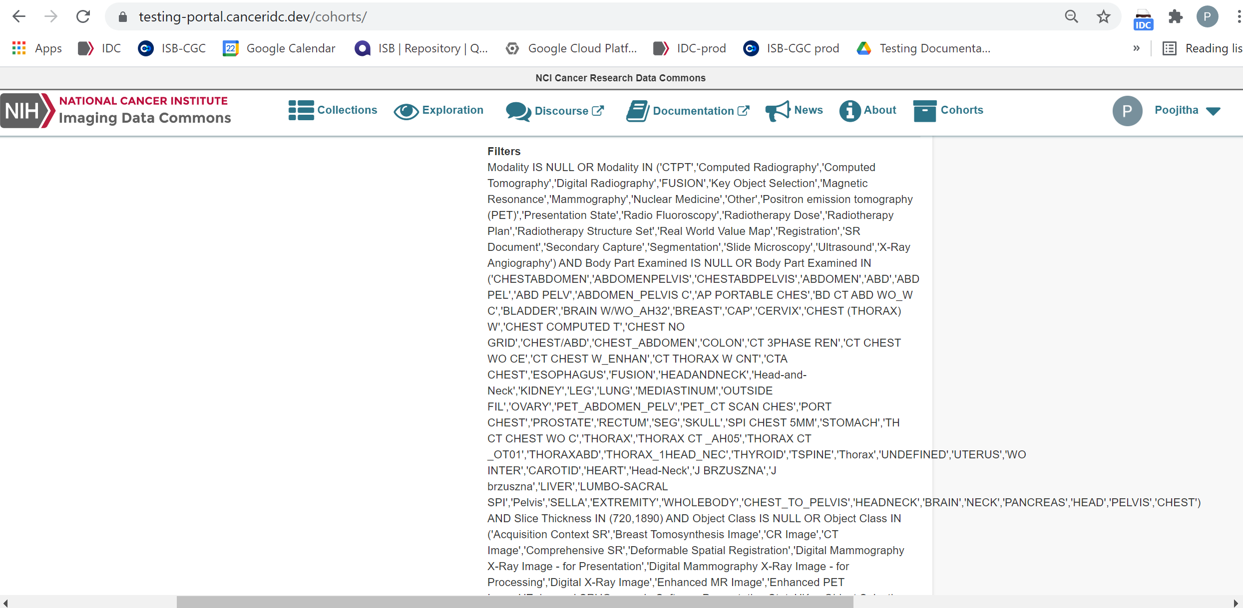 In cohort page, When a user expands a saved cohort, the data version has text that goes past the ...