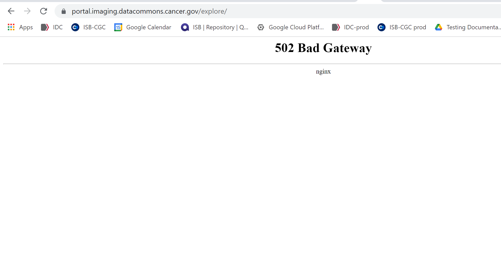 502 Error On Exploration Page In Prod Tier Issue 889 502-error-on-exploration-page-in-prod-tier-issue-889