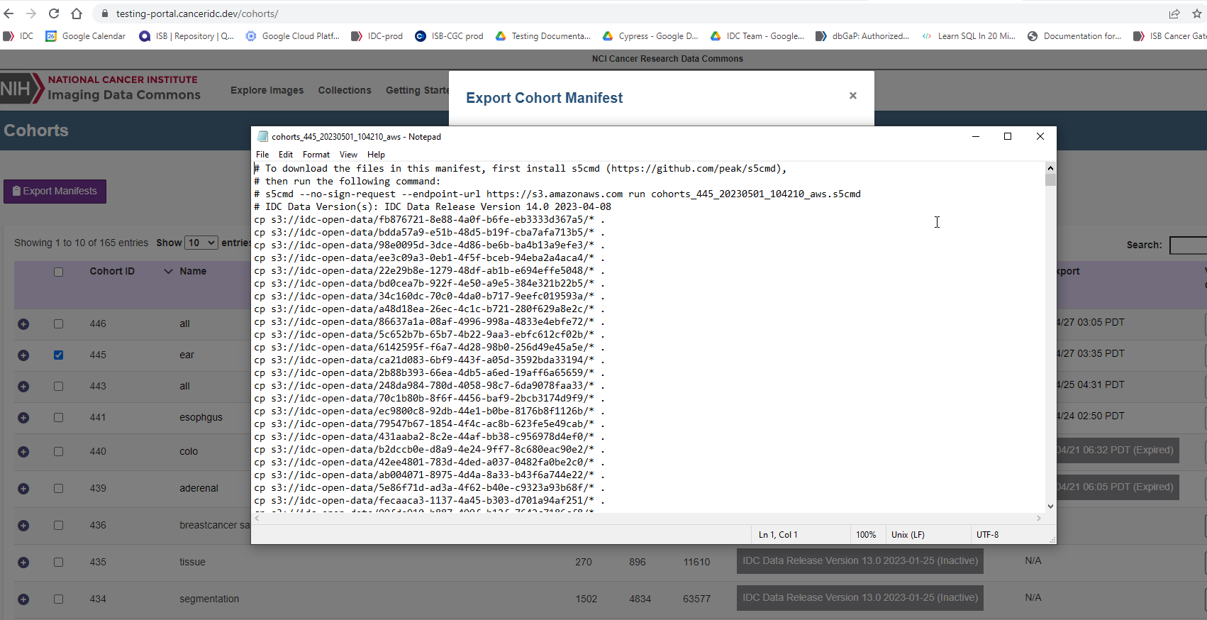 Add the option to export s5cmd compatible manifest · Issue #1155 · ImagingDataCommons/IDC-WebApp ...