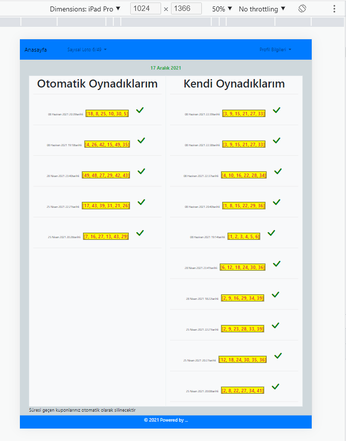 GitHub - gzdlmn/sayisal-loto: Choose 6 numbers with checkbox or the computer chooses it for you ...