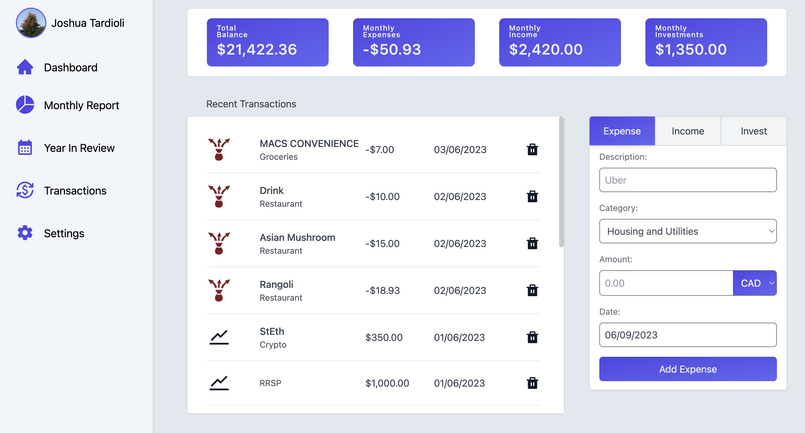 GitHub - jtardioli/borderless-budgets: Expense tracking web app built for digital nomads ...