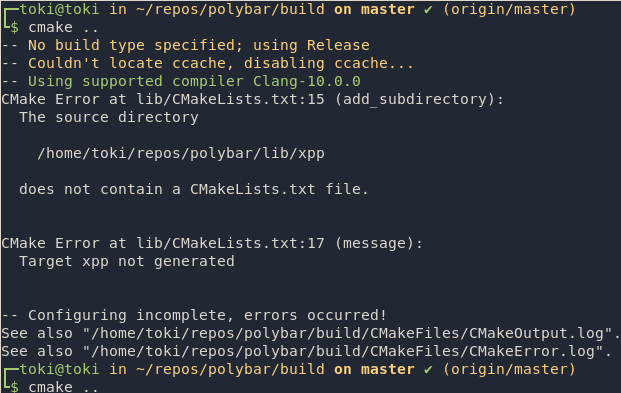 does not contain cmakelists.txt · polybar polybar · Discussion #2745 · GitHub