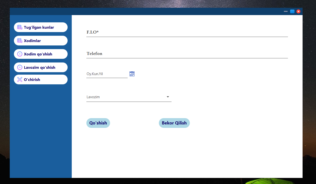 GitHub - a-sardorbek/JavaFX-desktop-crm: This application is made for ...