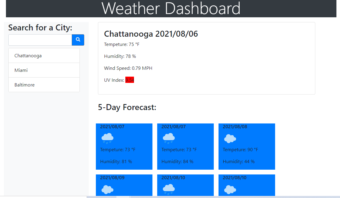 GitHub - Genius2k21/06-Server-Side-APIs-Weather-Dashboard: Weather ...