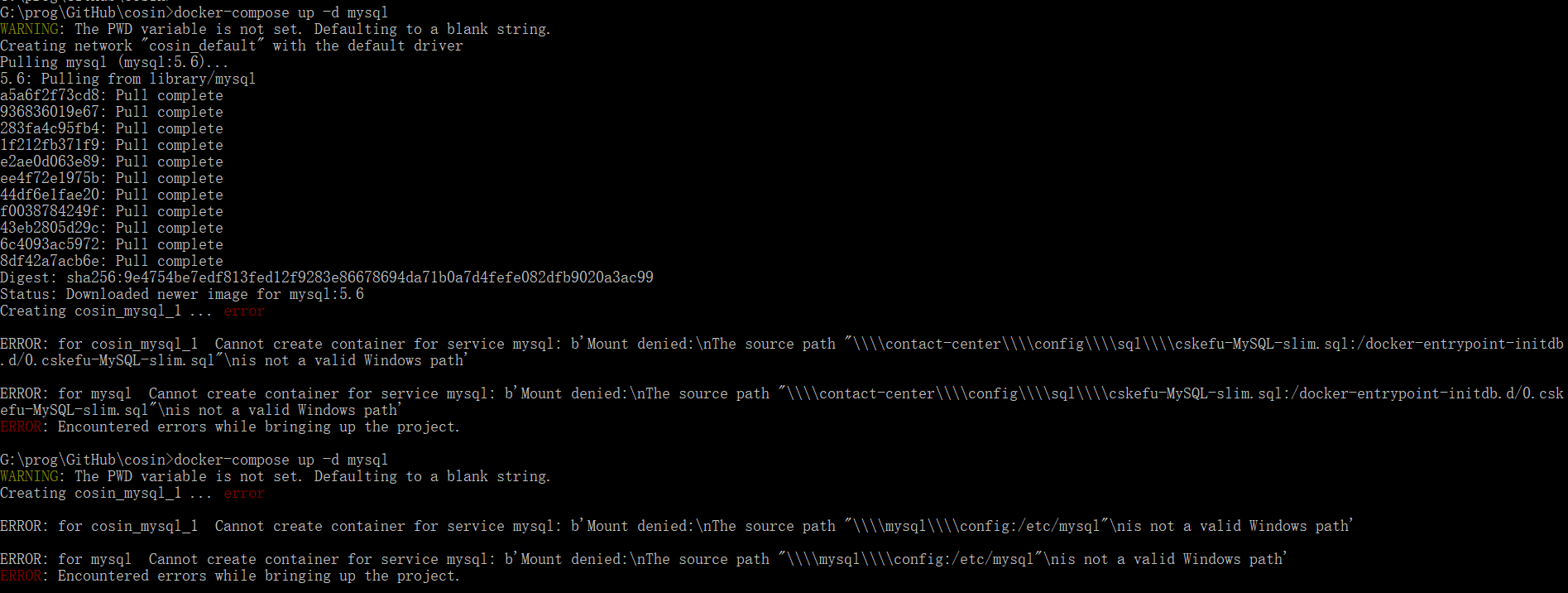使用docker-compose时遇到错误 · Issue #166 · cskefu/cskefu · GitHub