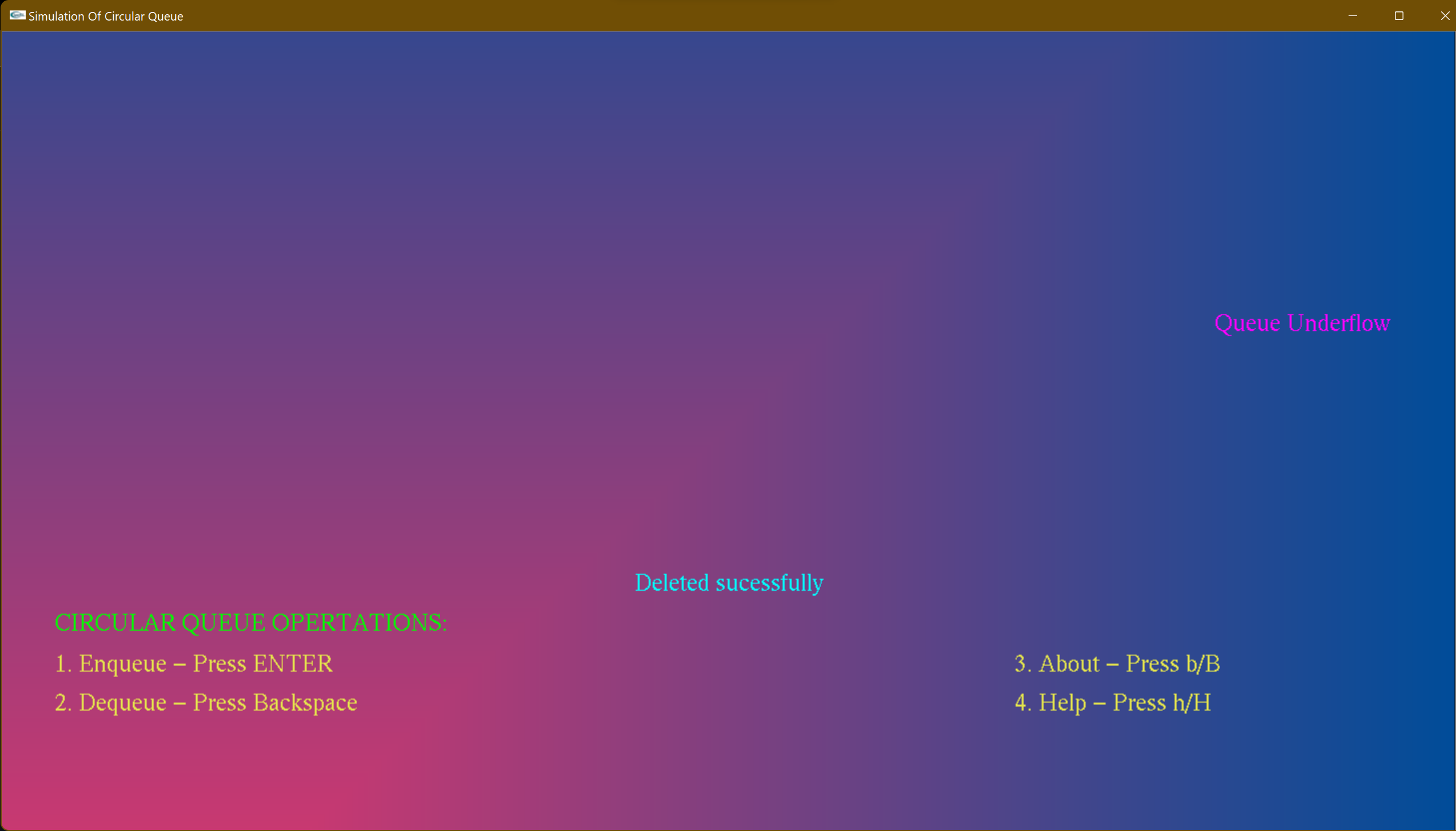 GitHub - vilasrhegde/Circular-Queue-Computer-Graphics-: A Computer Graphics Mini-Project on ...