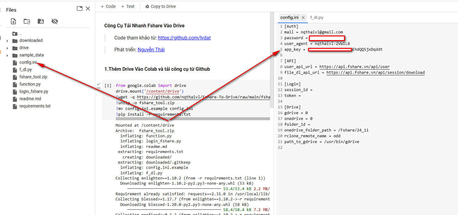 Chỉnh Sửa File Config · Issue 1 · Nqthaivlfshare To Drive · Github
