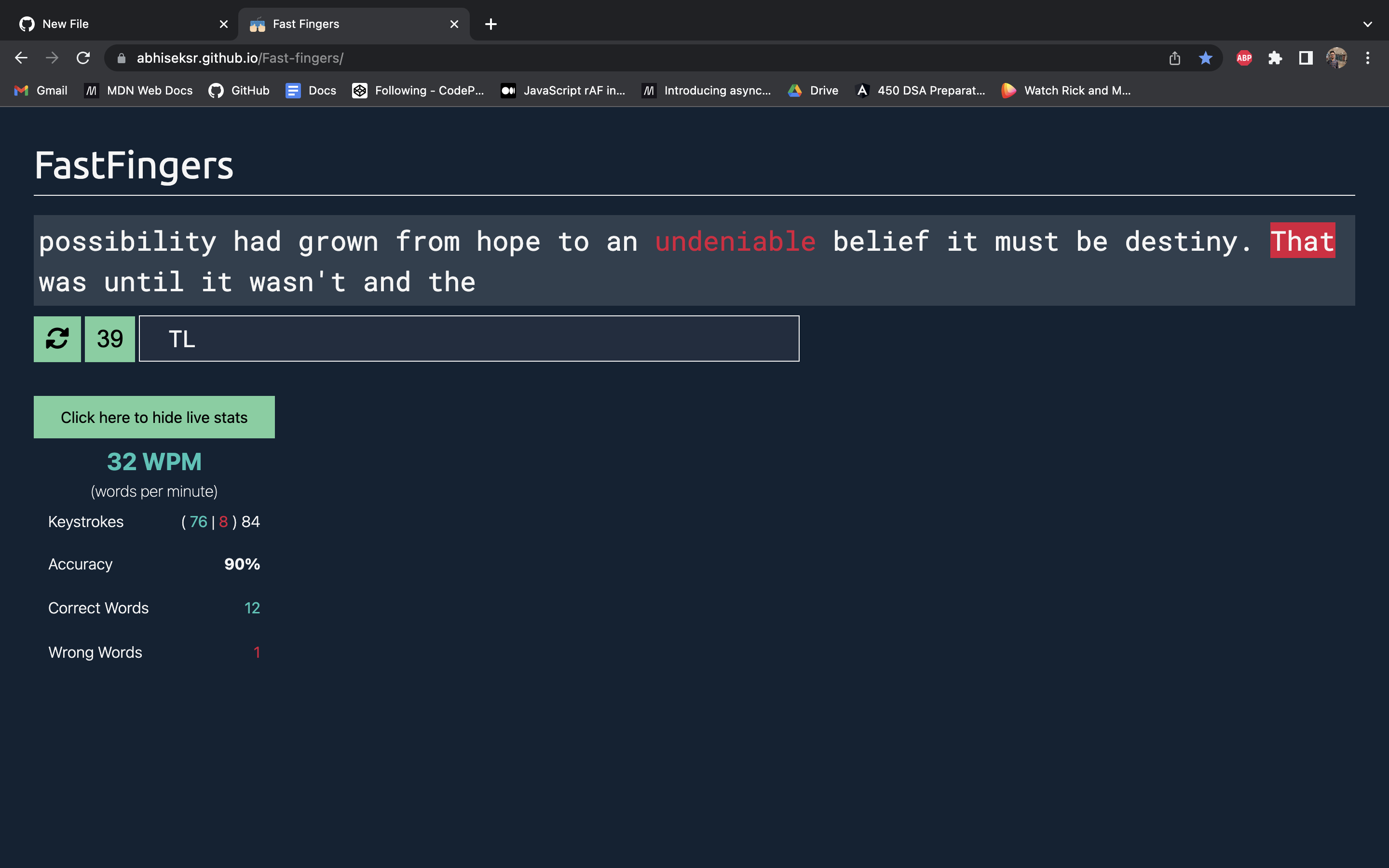 GitHub - abhiseksr/Fast-fingers: A platform for checking and improving ...