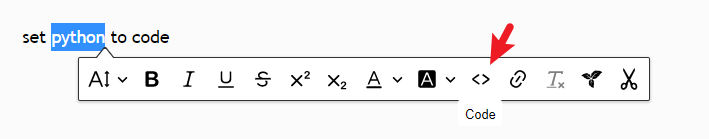 Add shortcut (set text to code format) · Issue #3304 · zadam/trilium · GitHub