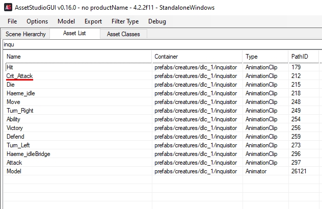 AnimationClips are exported by name only · Issue #796 · Perfare/AssetStudio · GitHub