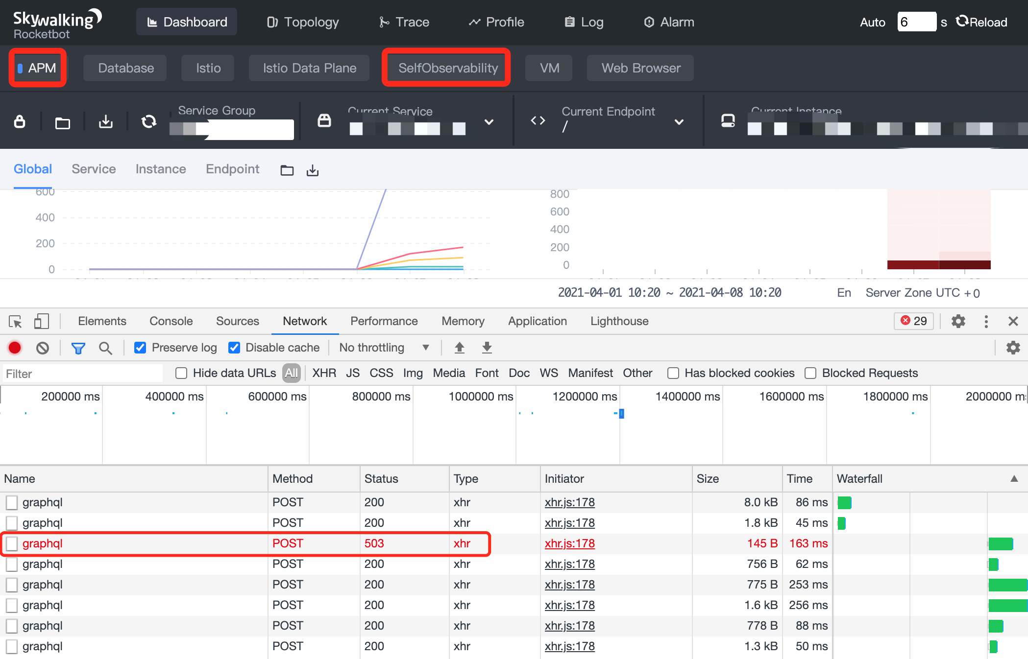 The request was rejected because the upstream retry limit (HTTP) or ...