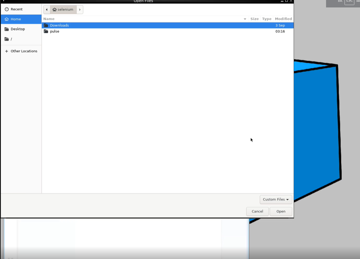 Way to close open file dialog · Issue #1411 · SeleniumHQ/docker ...