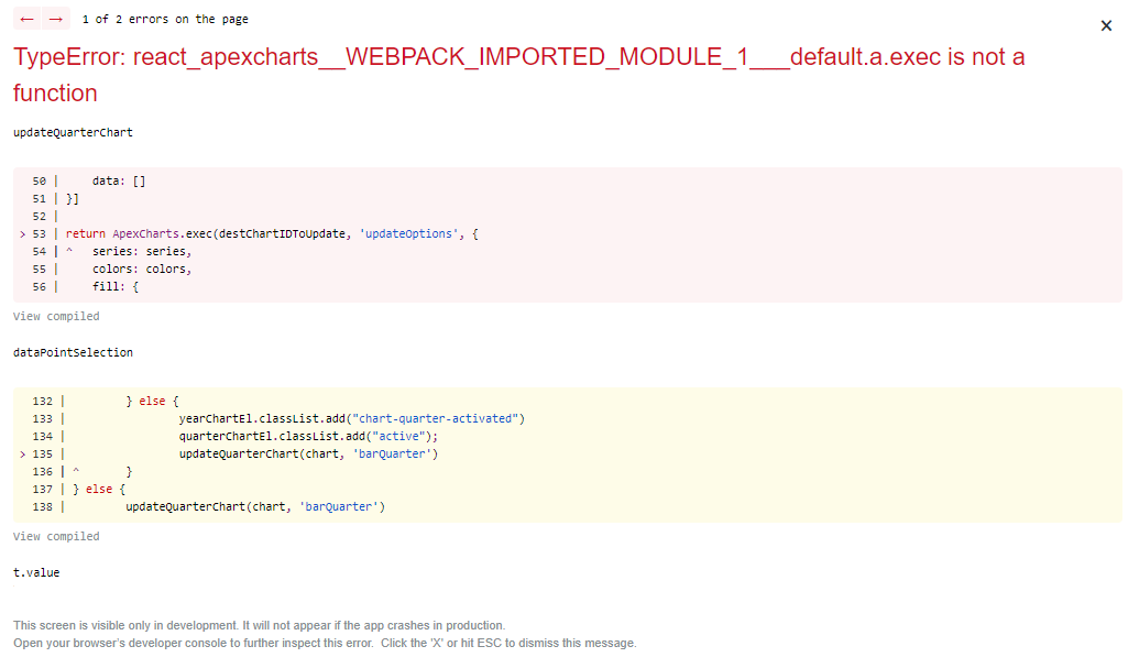 Dynamic Loaded Column Chart Exec Is Not A Function · Issue 322 · Apexcharts React Apexcharts