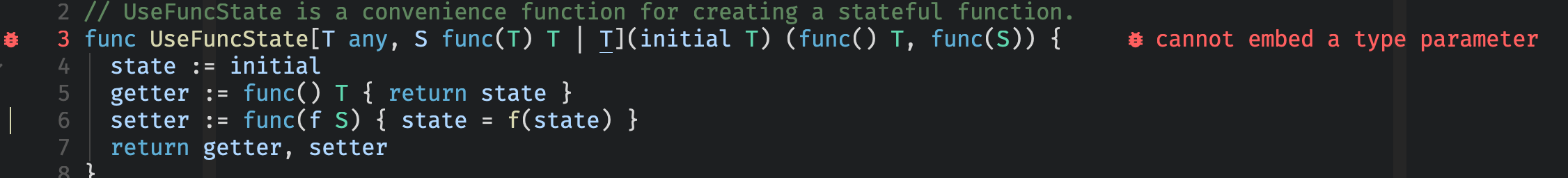 generics: cannot embed type parameter · Issue #53779 · golang/go · GitHub