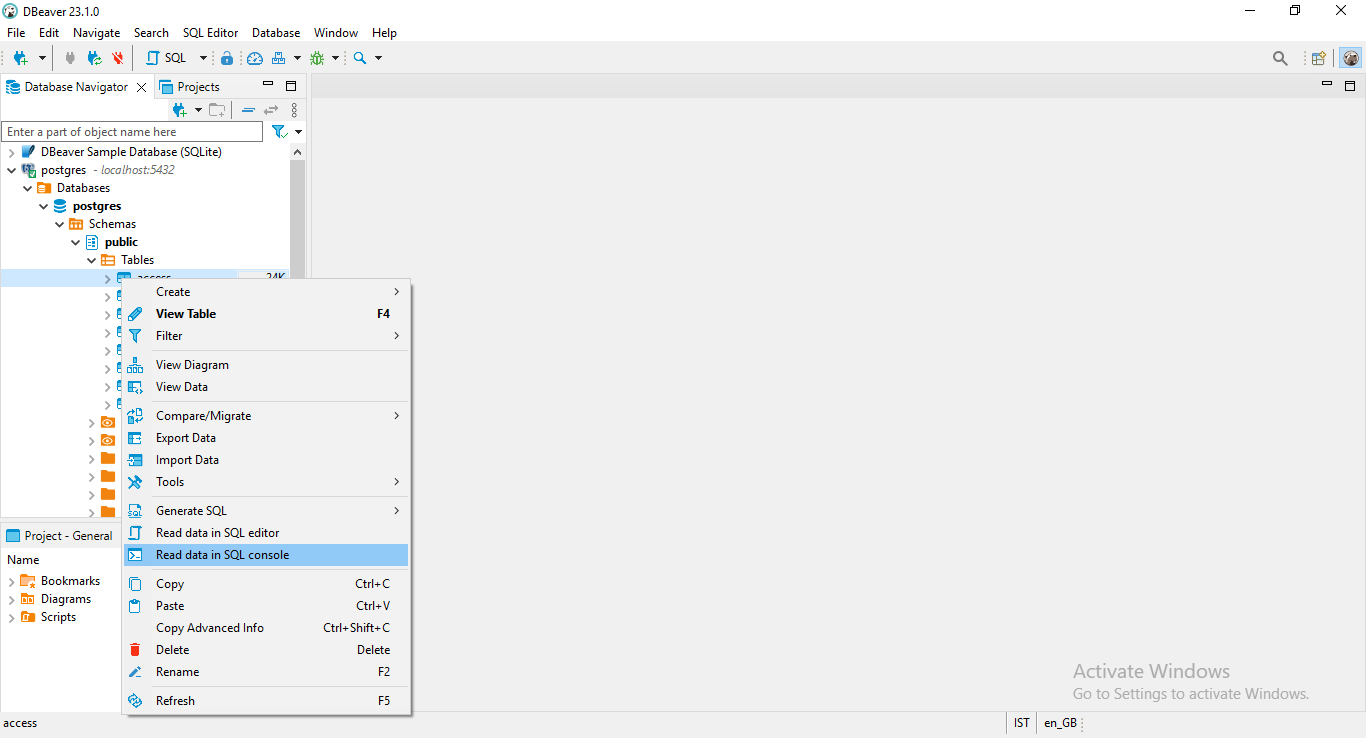 Add A New Item In Context Menu Read Data In Sql Console · Issue 19676 · Dbeaverdbeaver · Github