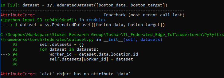 Tutorial-Part7 Input to syft.FederatedDataset should be a list · Issue #1988 · OpenMined/PySyft ...