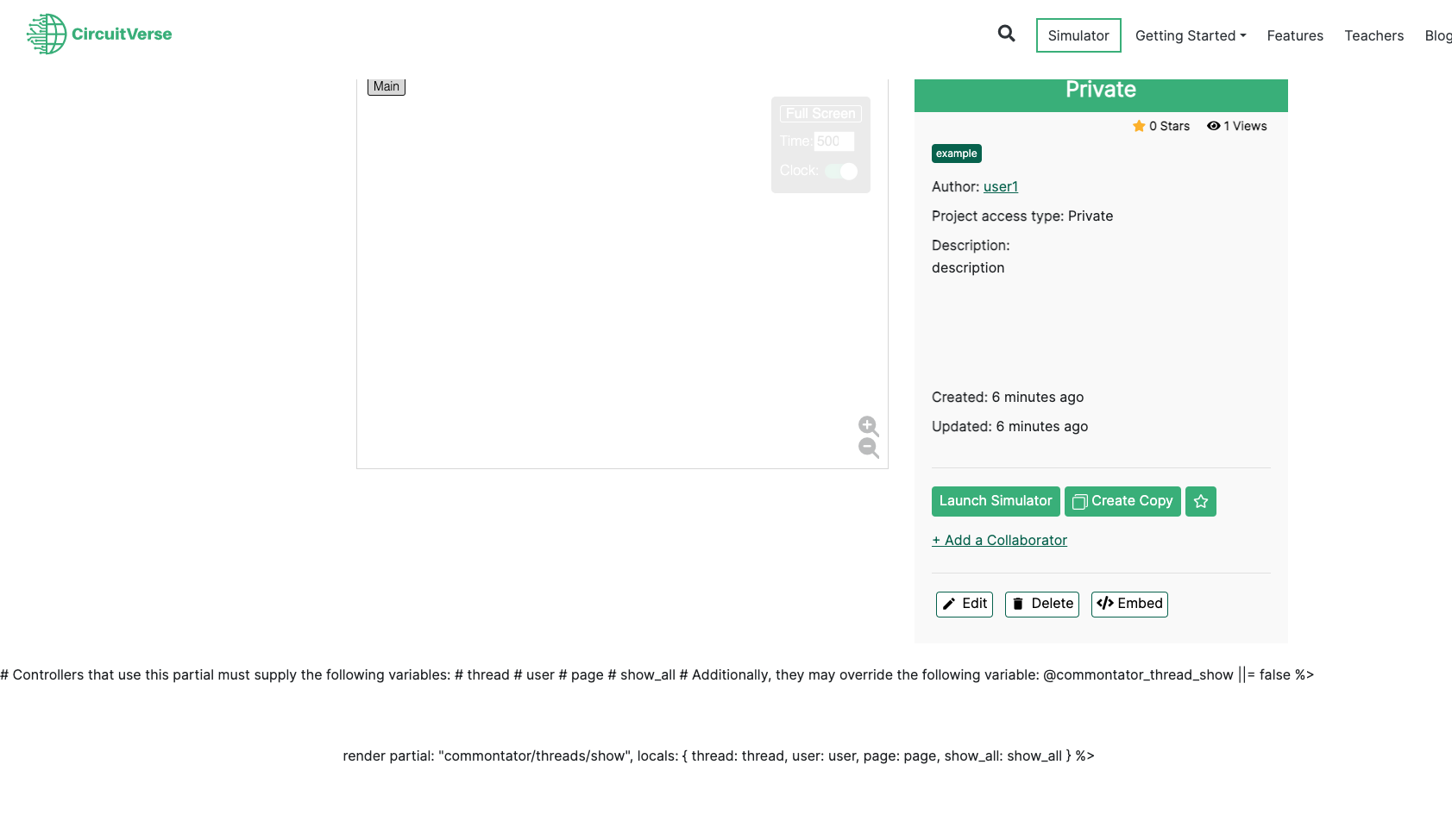 🐞 Bug: commontator gem broken - missing erb tags in views · Issue #3755 · CircuitVerse ...