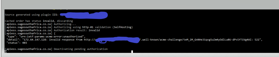 Cannot Renew Certificate When Using This Win Acme Tool · Issue 2219 · Win Acme Win Acme · Github