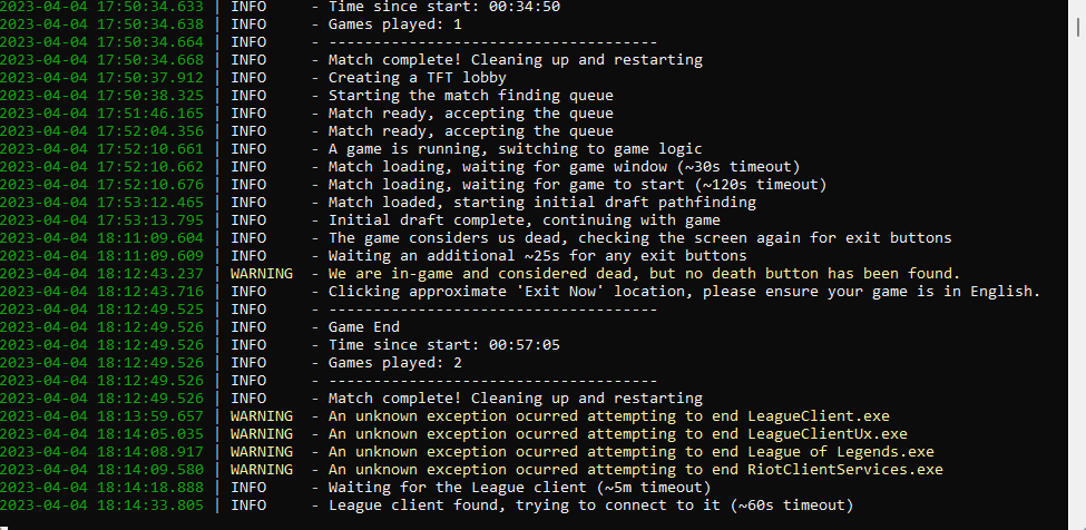 Game Does Not End After Being Eliminated · Issue #118 · Kyrluckechuck/TFT-Bot · GitHub