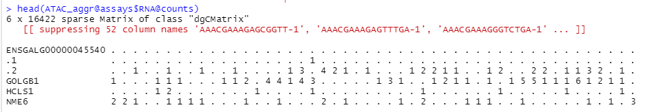 GeneActivity returning non-gene names · Issue #1055 · stuart-lab/signac · GitHub