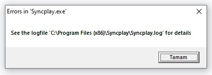 See the logfile 'C:\Program Files (x86)\Syncplay\Syncplay.log' for details ISSUE · Issue #429 ...