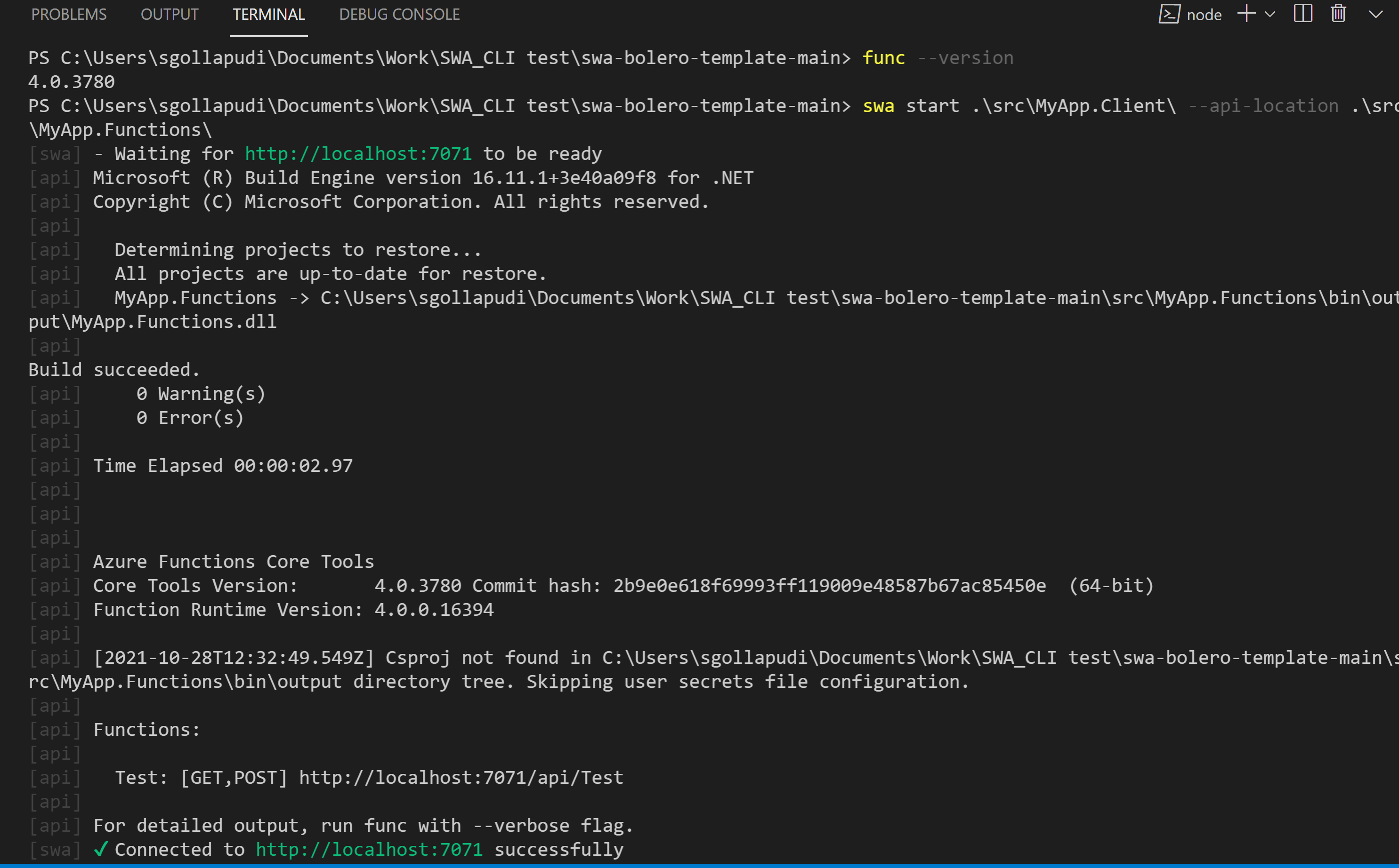Proxy Cant Connect To Functions Cli V4 · Issue 335 · Azurestatic Web Apps Cli · Github 5669