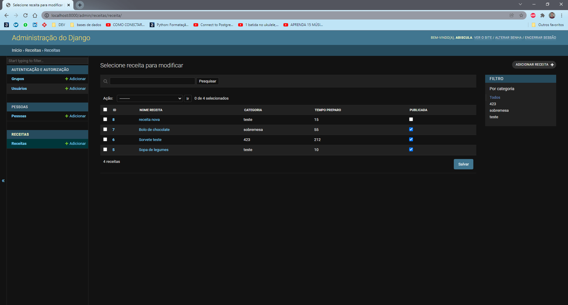 GitHub - Abiscula/CRUD-Receitas