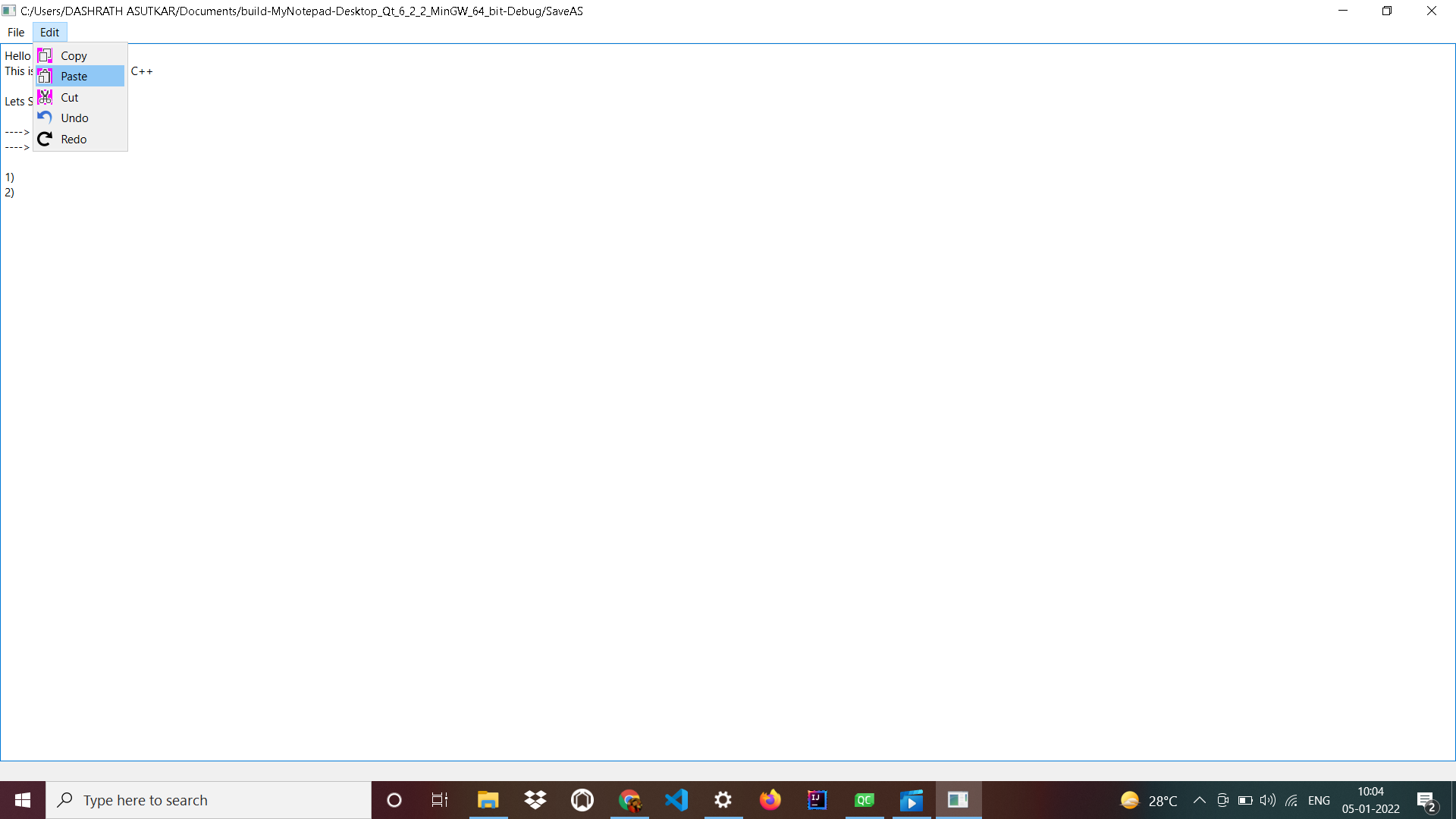 GitHub - ShrushtiAsutkar/Notepad-cpp: Notepad using cpp