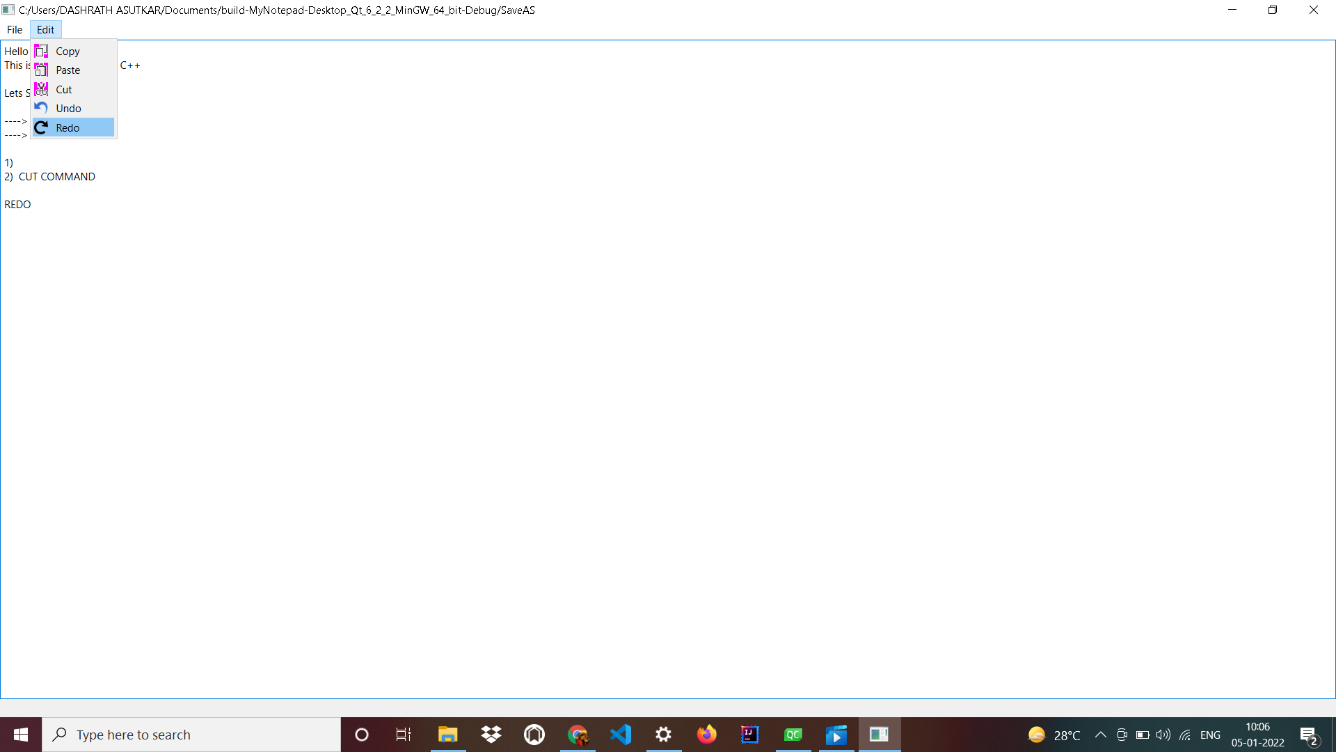 GitHub - ShrushtiAsutkar/Notepad-cpp: Notepad using cpp