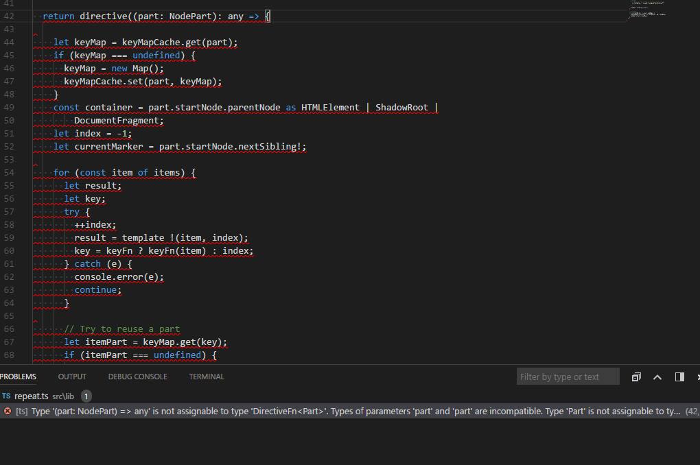 Type errors in `repeat.ts` · Issue #224 · lit/lit · GitHub
