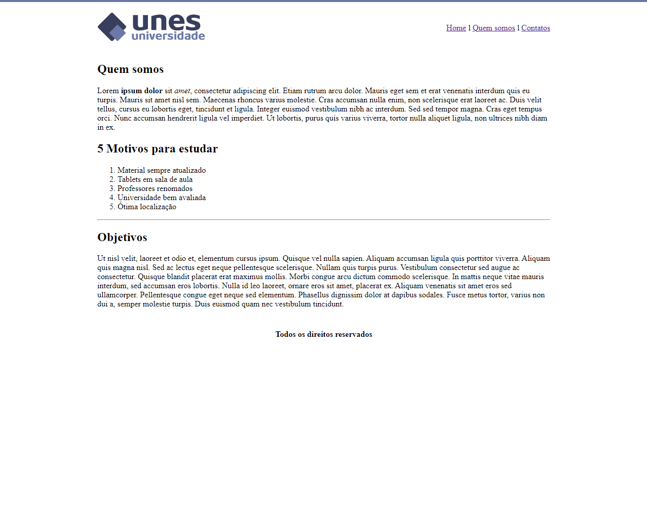GitHub - MonHardy/UNES-HTML: [Simple practice] University website
