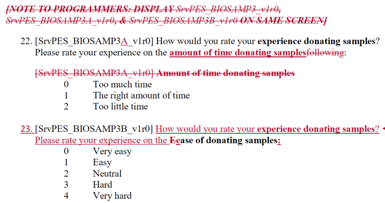 Deleted BIOSAMP3 and made BIOSAMP3A and BIOSAMP3B separate multiple choice questions · Issue ...