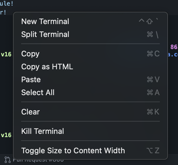 Add Split debugger terminal to the context menu in terminals · Issue #152153 · microsoft/vscode ...