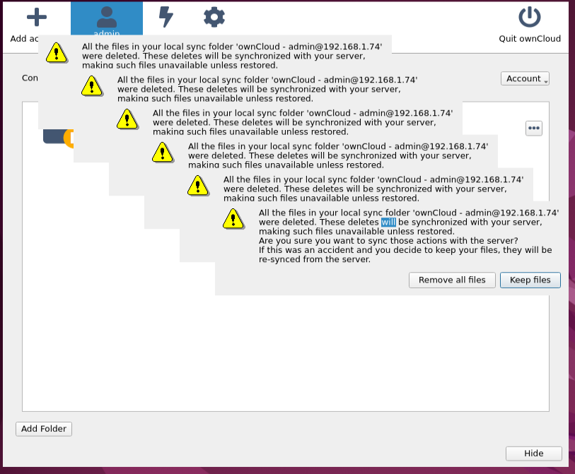 [QA] Multiple dialog box · Issue #11102 · owncloud/client · GitHub