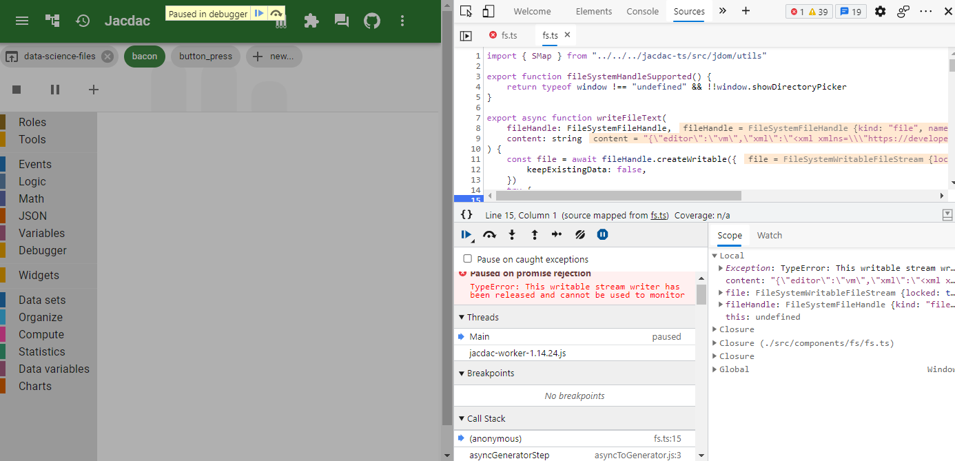 Error when autosaving on editor pages · Issue #579 · microsoft/jacdac · GitHub