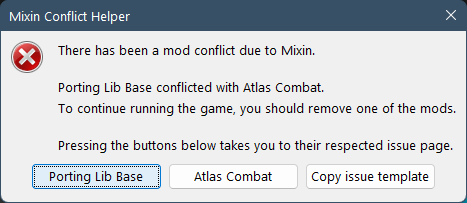Mixin Incompatibility with Porting Lib Base · Issue #18 · Alexandra-Myers/Combatify · GitHub