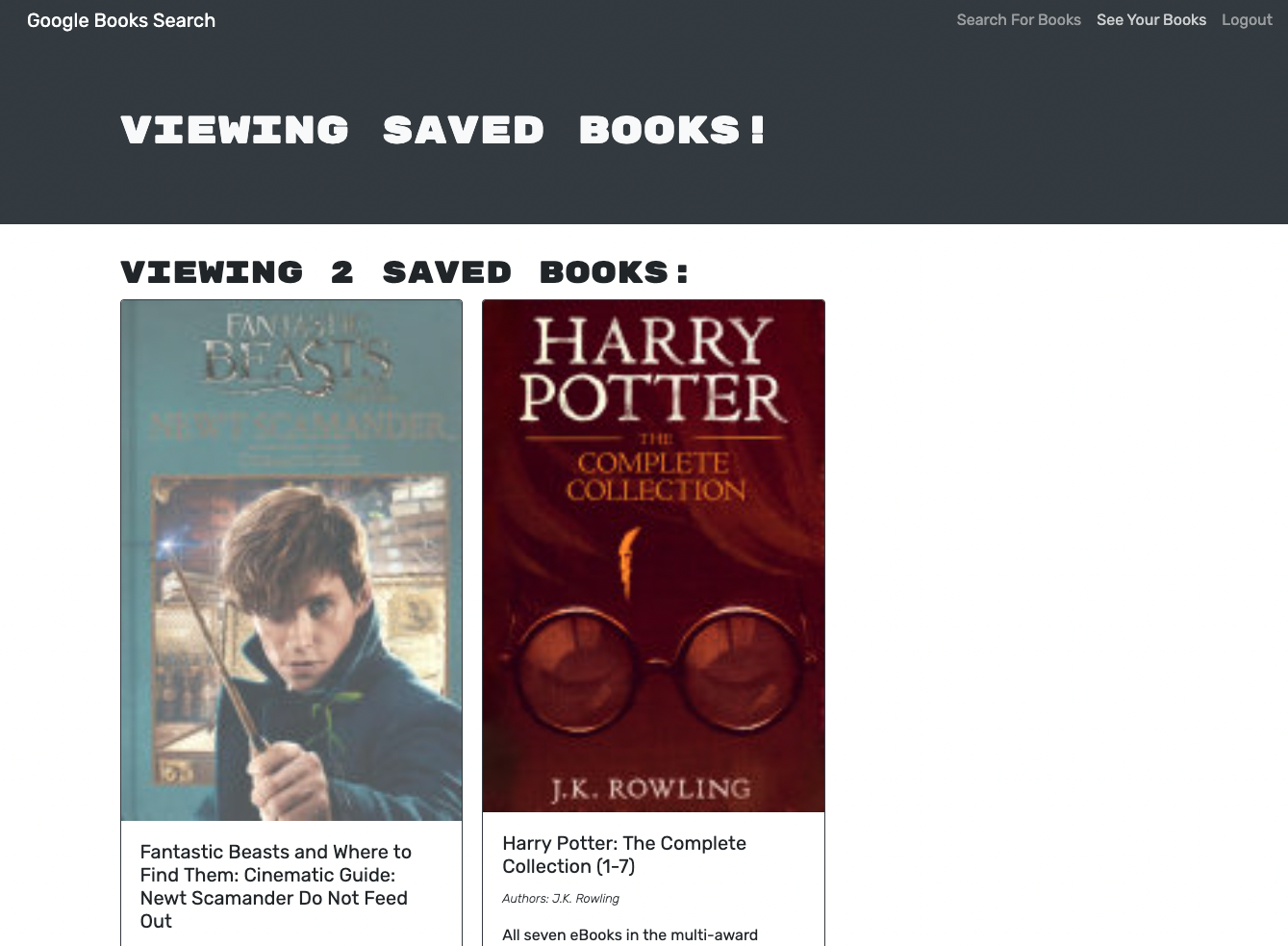 GitHub - Doug-Coder64/book-search-engine: MERN Google Books API search ...