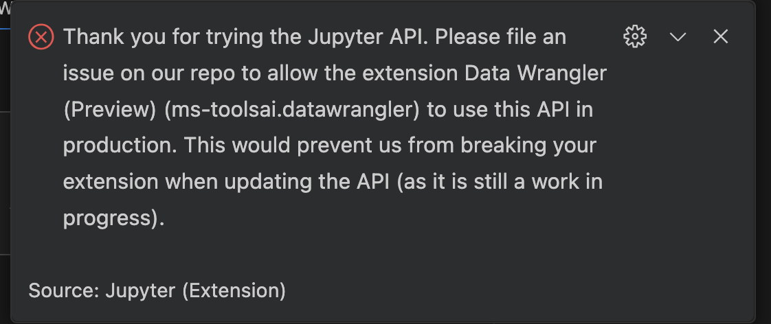 Request: Allow Data Wrangler to use Jupyter API in production · Issue #13774 · microsoft/vscode ...