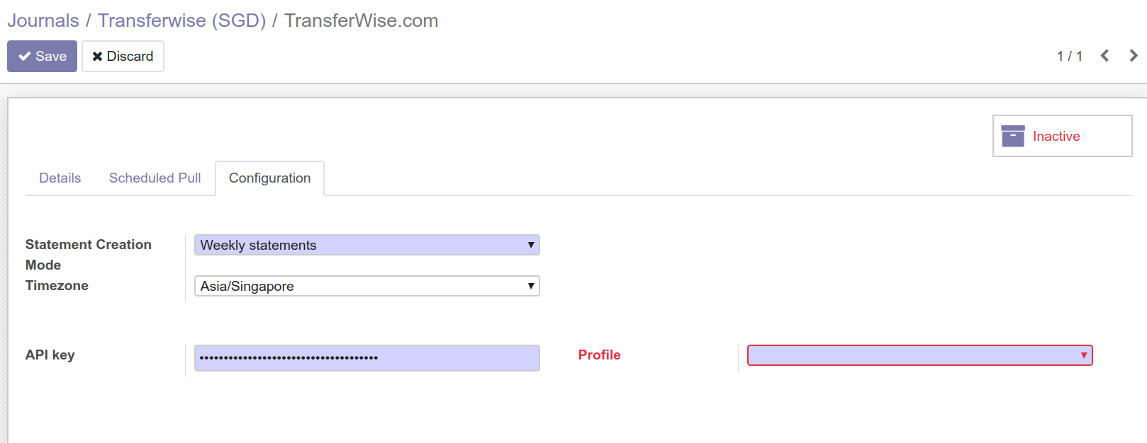 Transferwise - Odoo Server Error: No API key specified! · Issue #304 · OCA/bank-statement-import ...