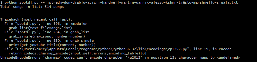 Failed to download when attempt to convert the song · Issue #127 ...